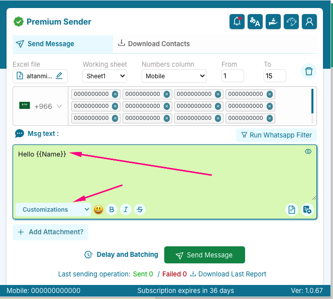 Premium Sender - Best Message Sending Extension